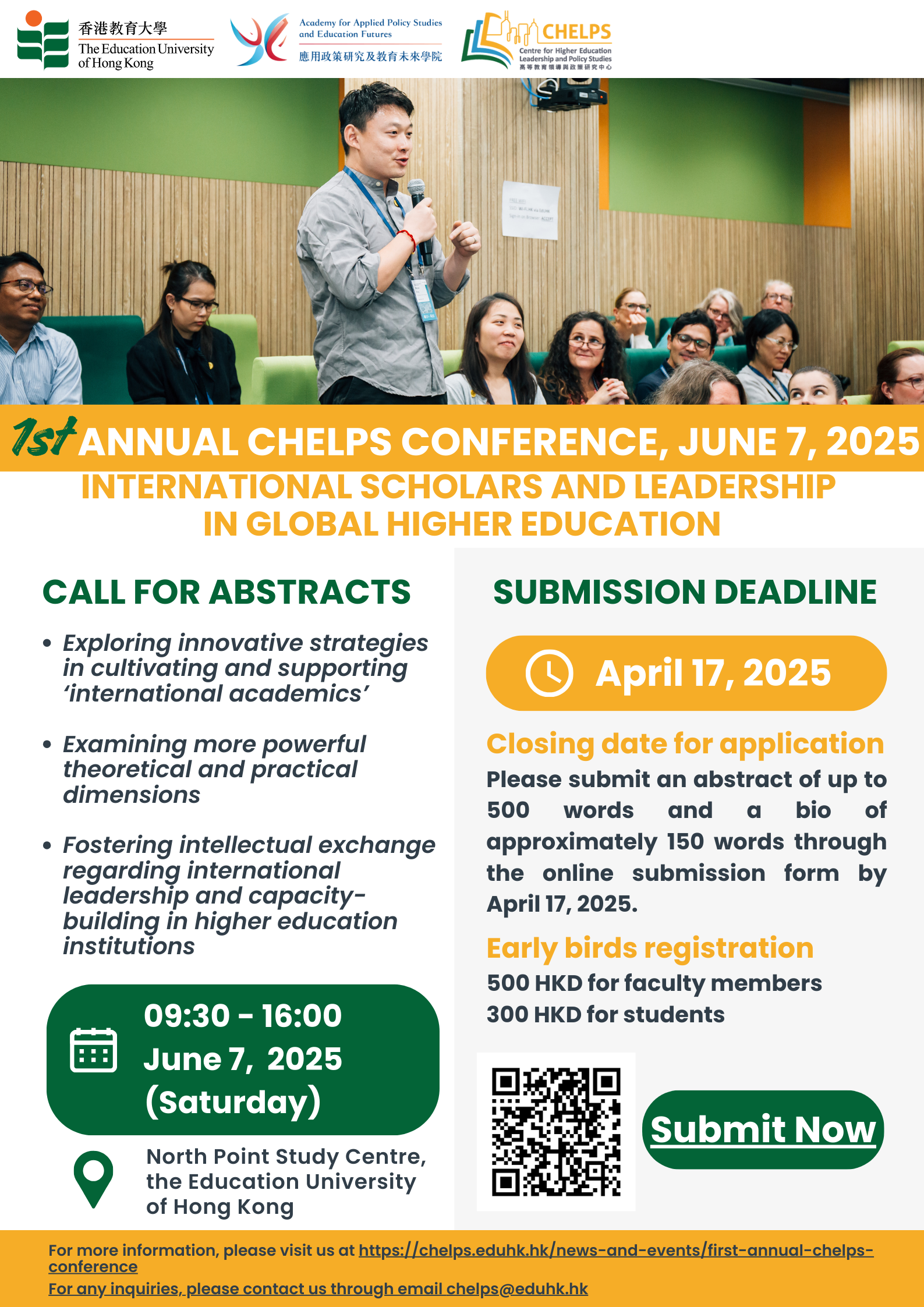 Call for Abstract: 1st Annual CHELPS Conference – Network for Research ...